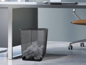 Sọt Rác Lưới Hình Vuông Văn Phòng Dạng Inox Đen Hoặc Trắng Giá Rẻ