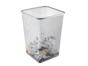 Sọt Rác Lưới Hình Vuông Văn Phòng Dạng Inox Đen Hoặc Trắng Giá Rẻ